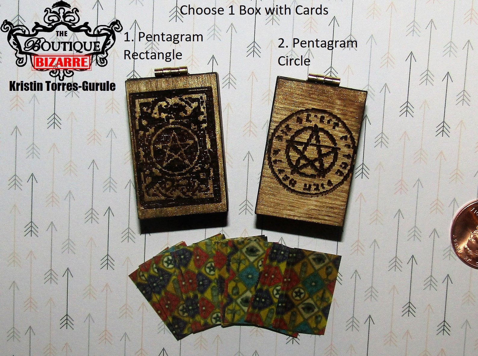 Miniature Tarot Cards With HANDMADE BOX for Dollhouse - Etsy