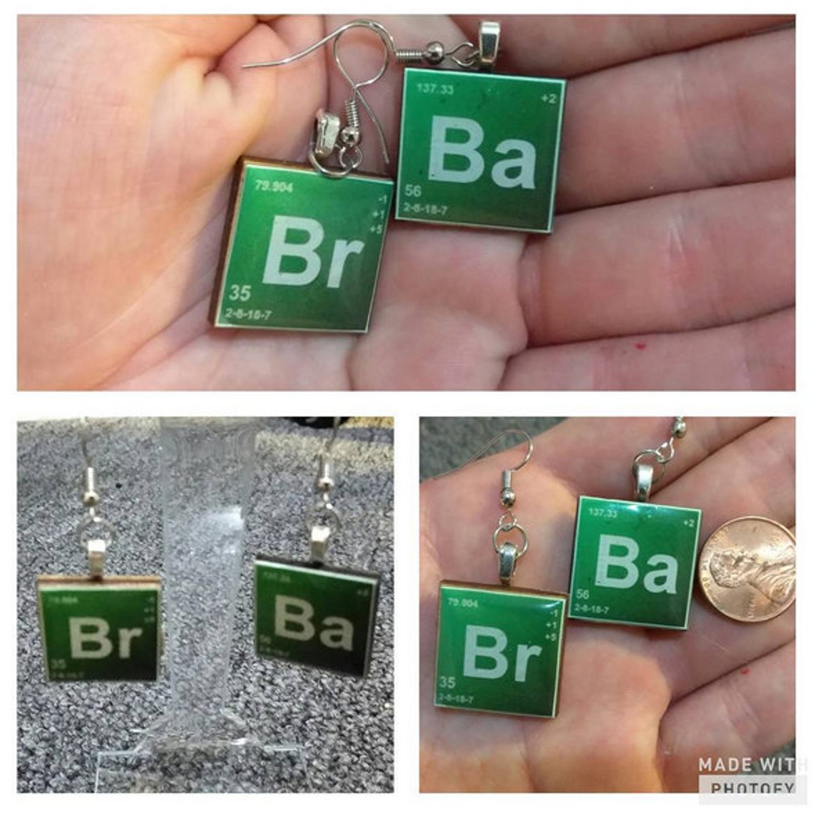 Breaking Bad/ Periodic Table of Elements Earrings made in - Etsy