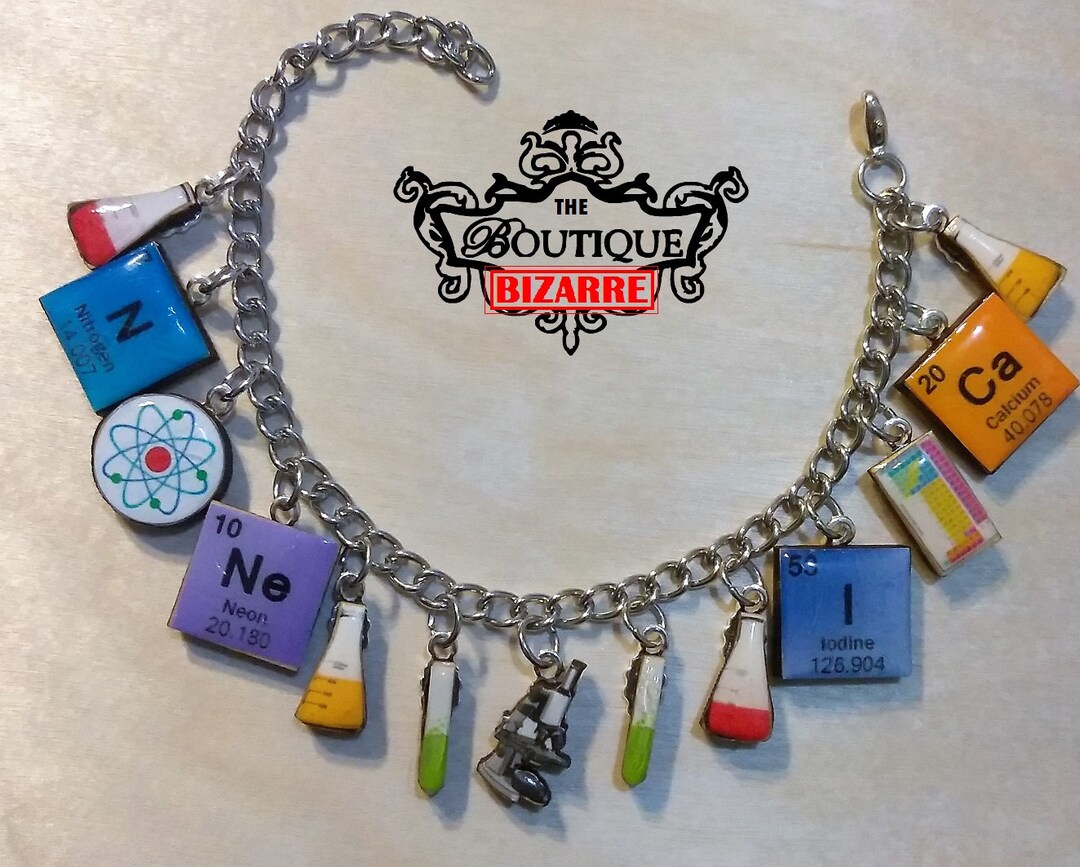 Chemistry Charm Bracelet, Periodic Table, Science Teacher Gift - Etsy
