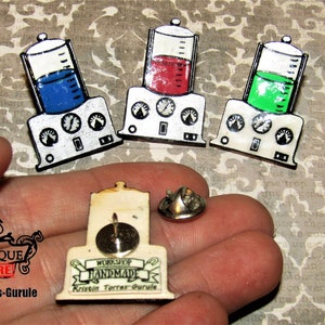 HAND PAINTED Porti-boy Vintage Embalming Machine Lapel Pin Pinback ...
