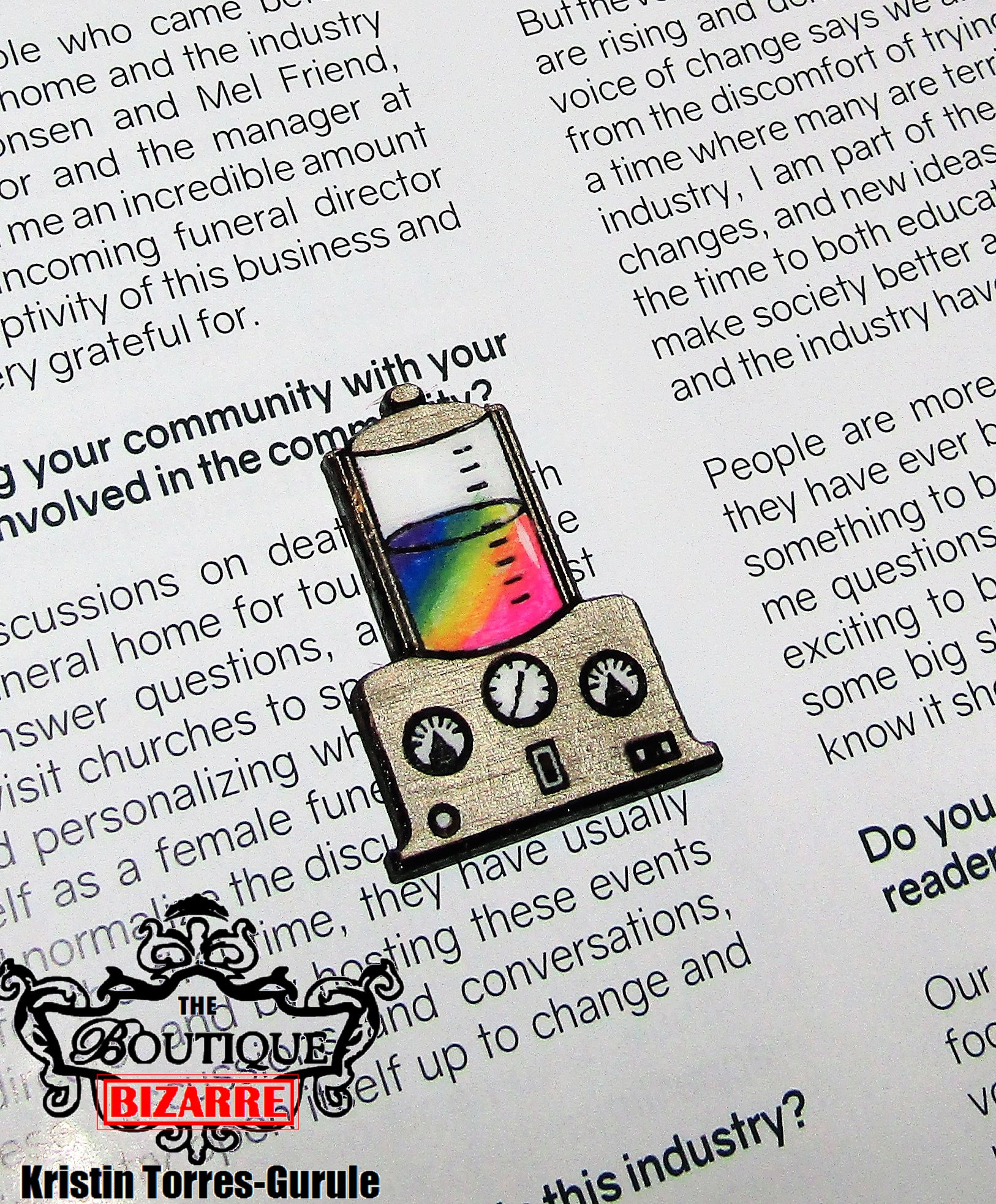 Laser Cut Wood & Hand Painted Rainbow Embalming Machine CHOOSE | Etsy