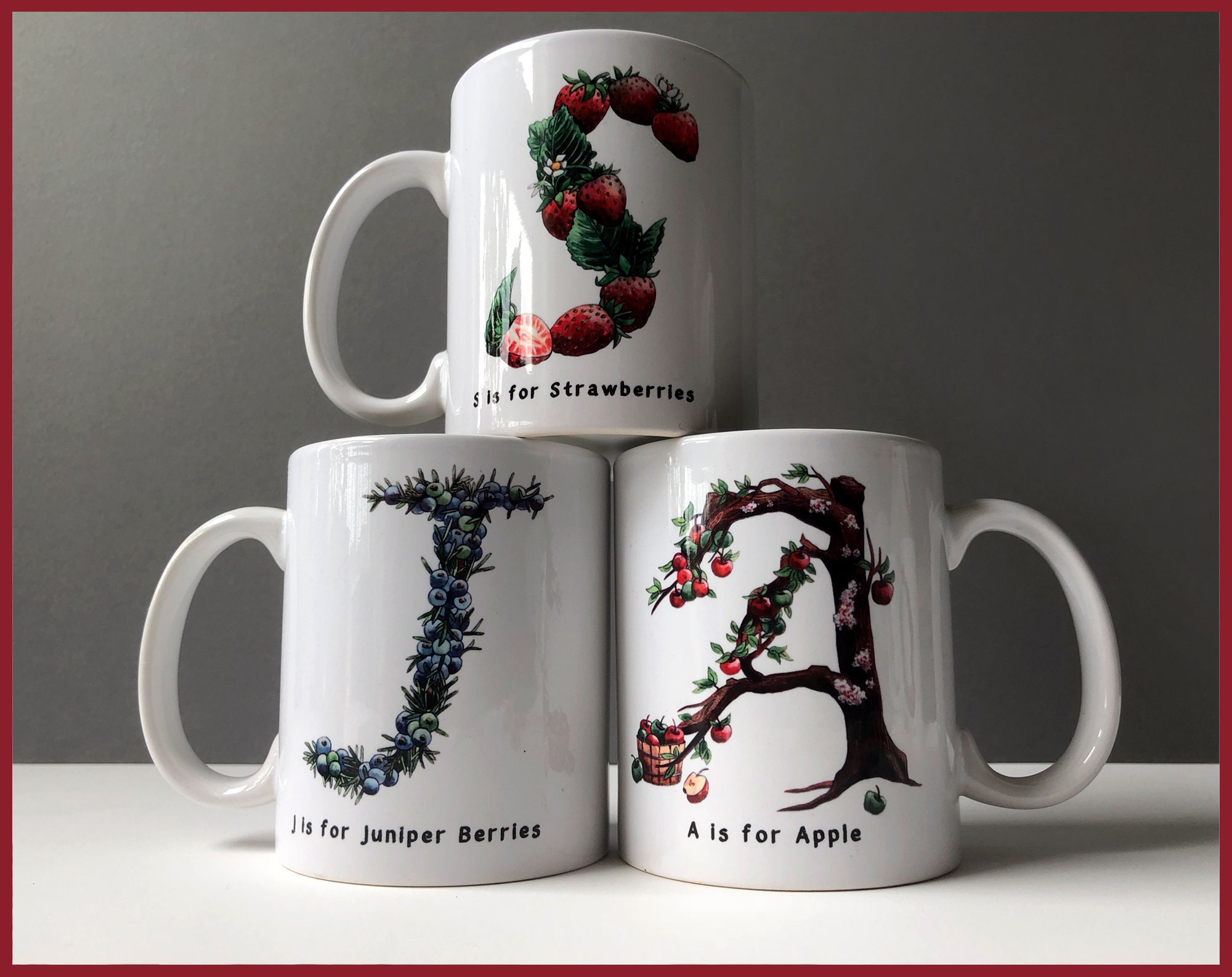 Alphabet Mug Letter Mug Ceramic Mug White Mug Initial | Etsy