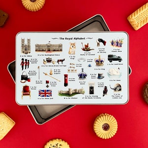 Royal Alphabet Metal Storage Tin. Royal Coronation, British Gifts ...