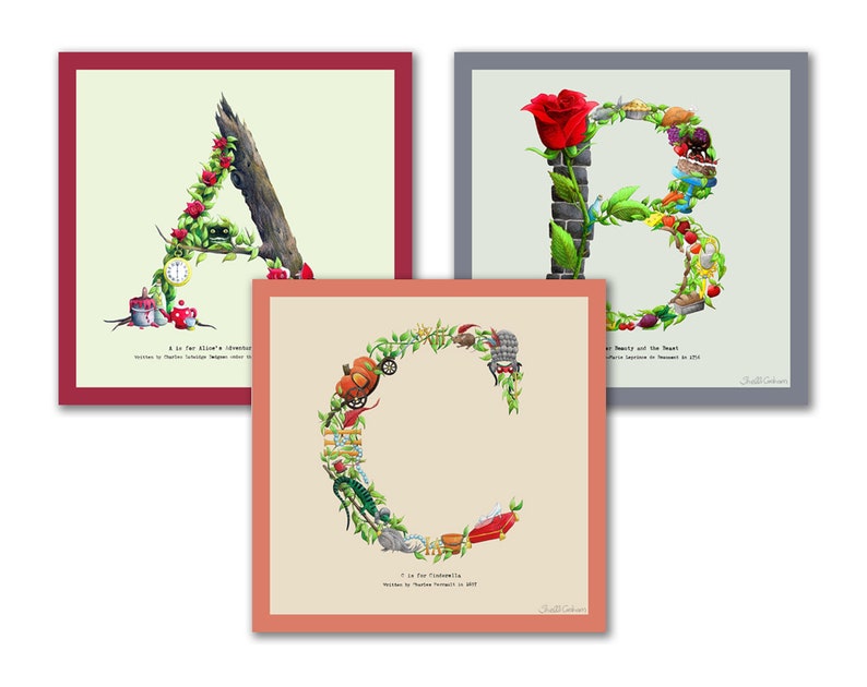 Alphabet Letters A-Z Signed Fine Art Print Name Custom | Etsy