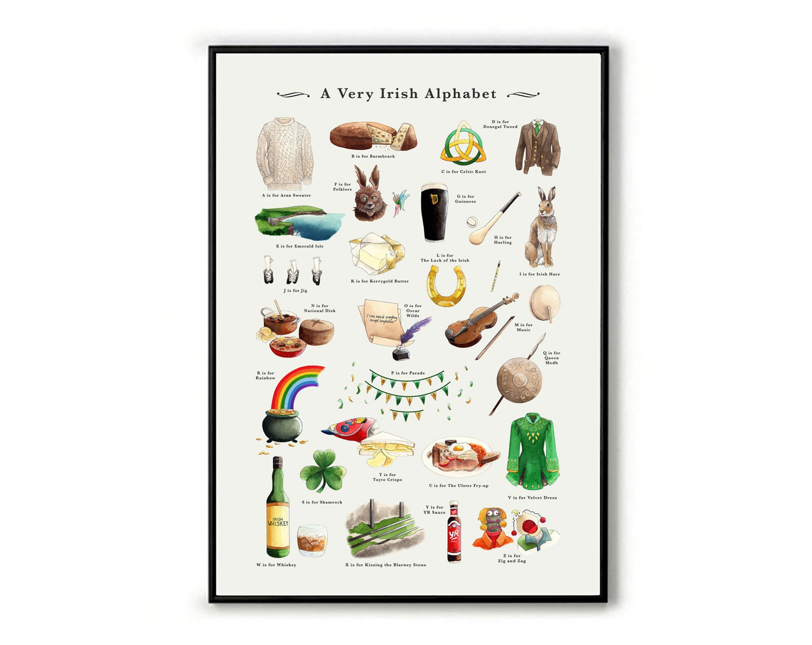 A Very Irish Alphabet Signed Art Print. Ireland Art Irish New - Etsy