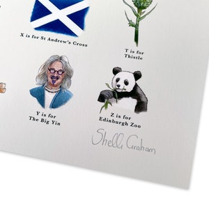 A Very Scottish Alphabet Signed Art Print. Scotland Art, Scottish New ...