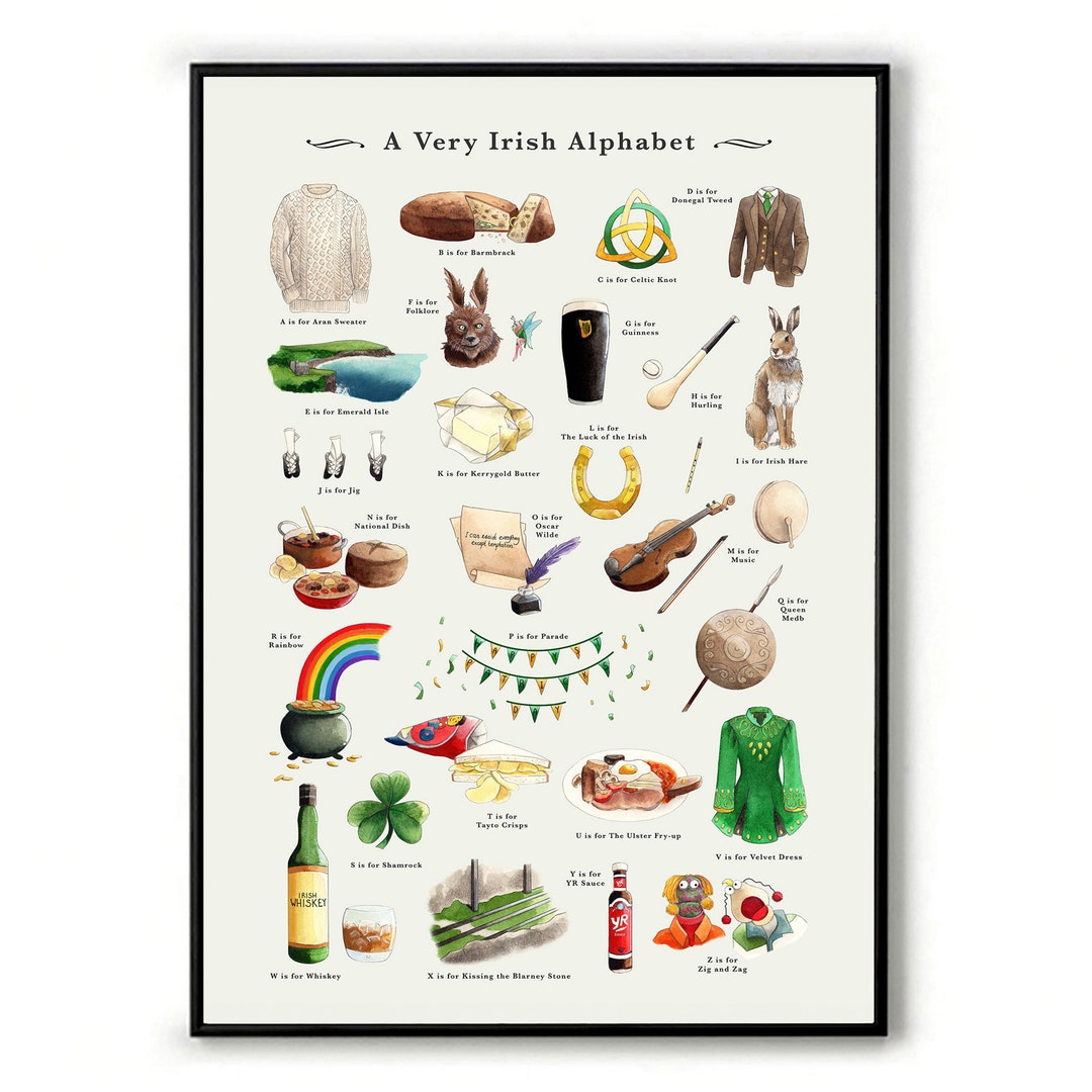 A Very Irish Alphabet Signed Art Print. Ireland Art, Irish New Home ...