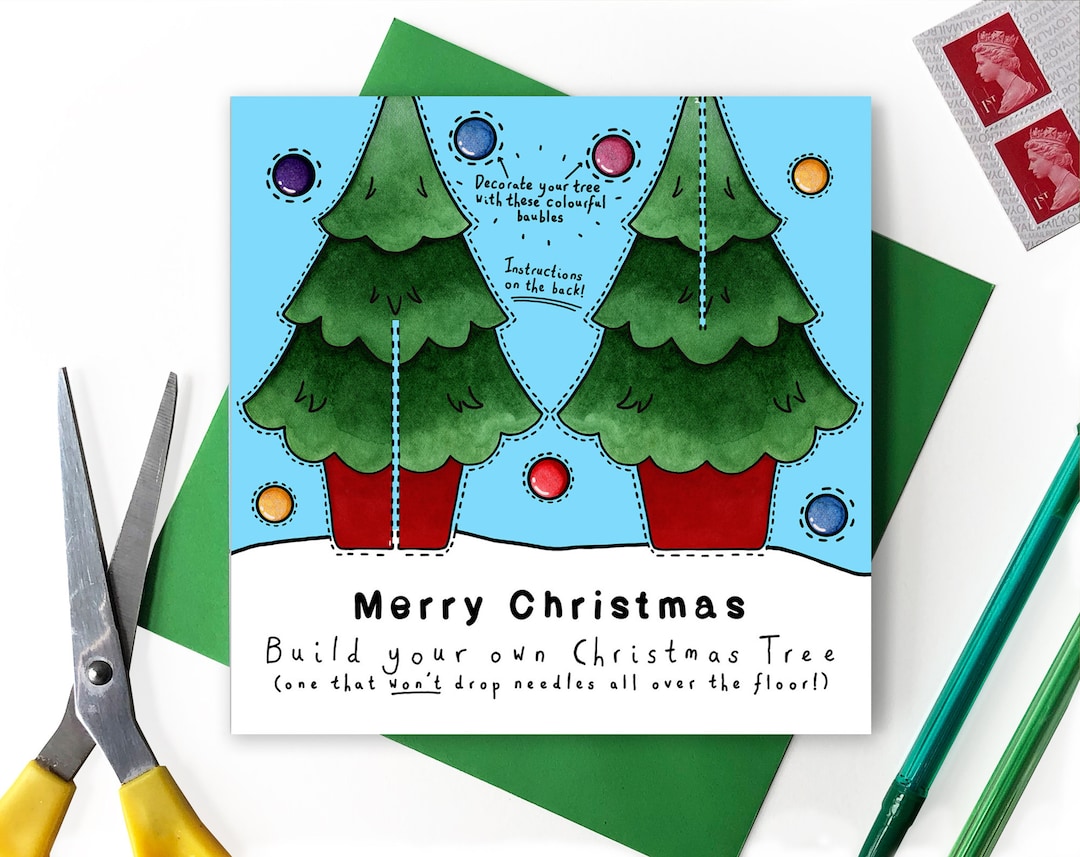 Make Your Own Christmas Tree Card. Create Your Own Christmas Tree Kit ...