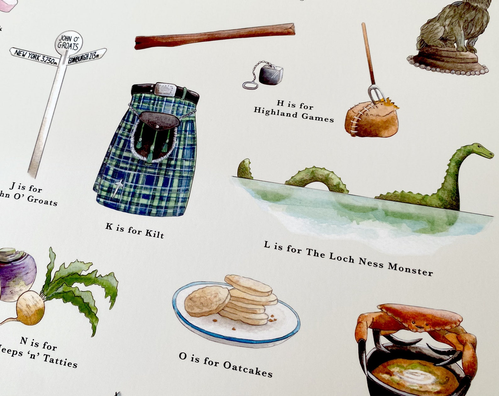 A Very Scottish Alphabet Signed Art Print. Scotland Art, Scottish New ...
