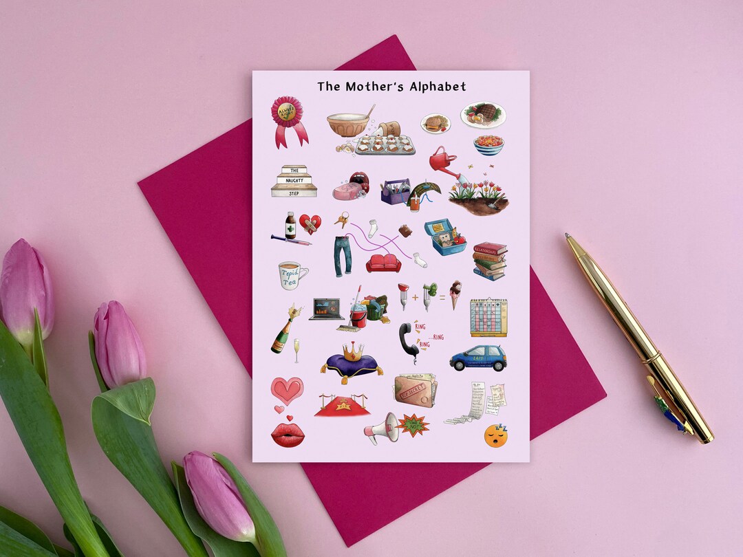 Mother's Alphabet Greeting Card. Mothers Day Cards in the UK. Mum ...