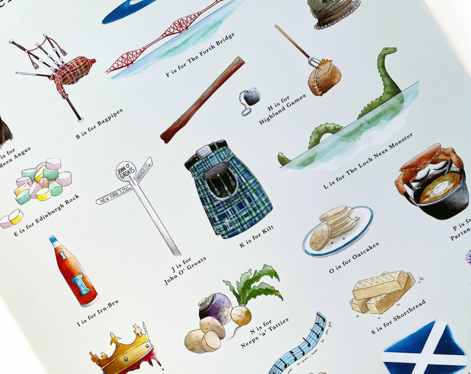 A Very Scottish Alphabet Signed Art Print. Scotland Art - Etsy