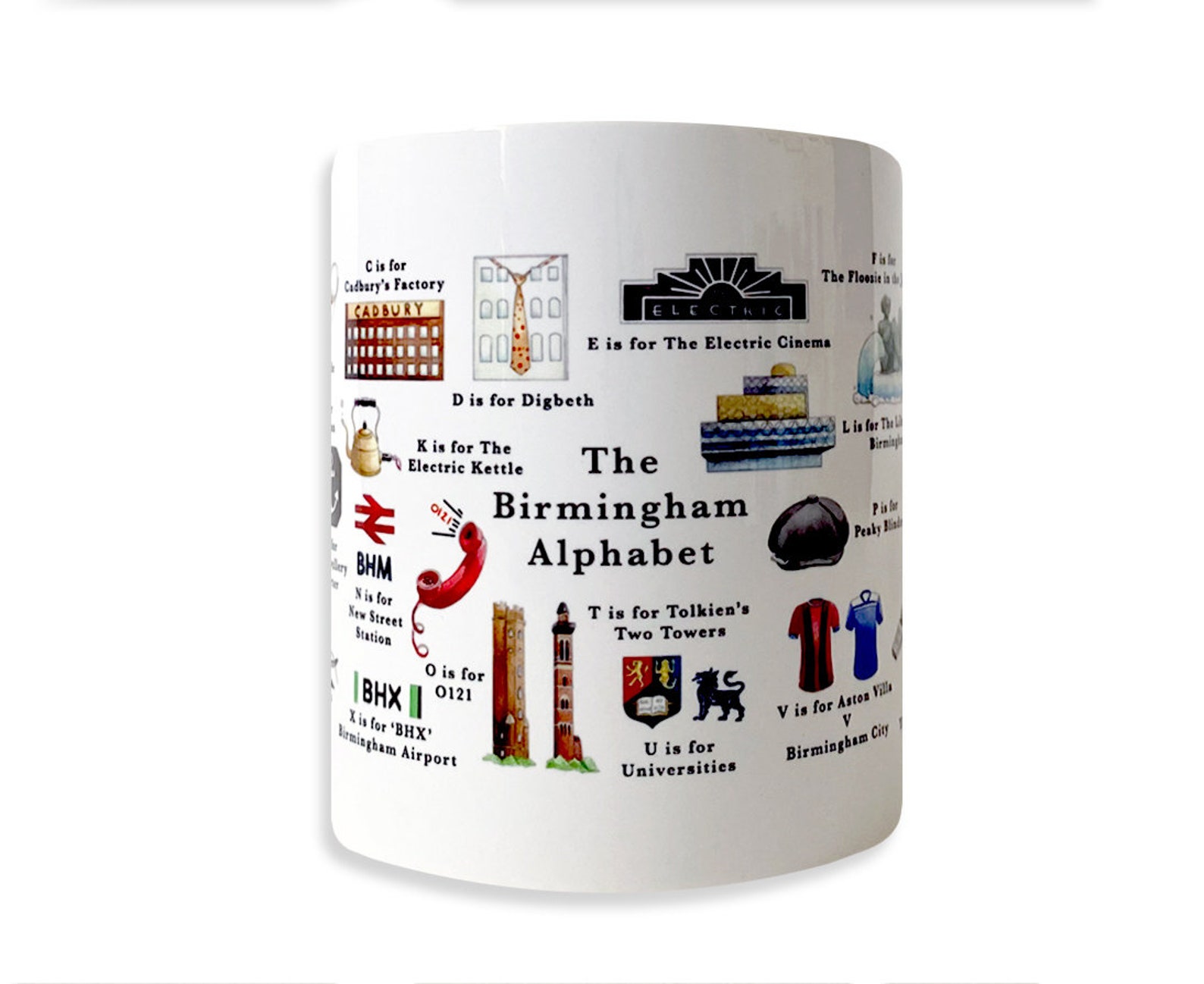 The Birmingham Alphabet Hand-printed Ceramic Mug. Birmingham - Etsy UK