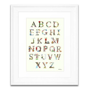 Fairy Tale Alphabet Learning Chart. New Baby Gift, Christening Gift or ...