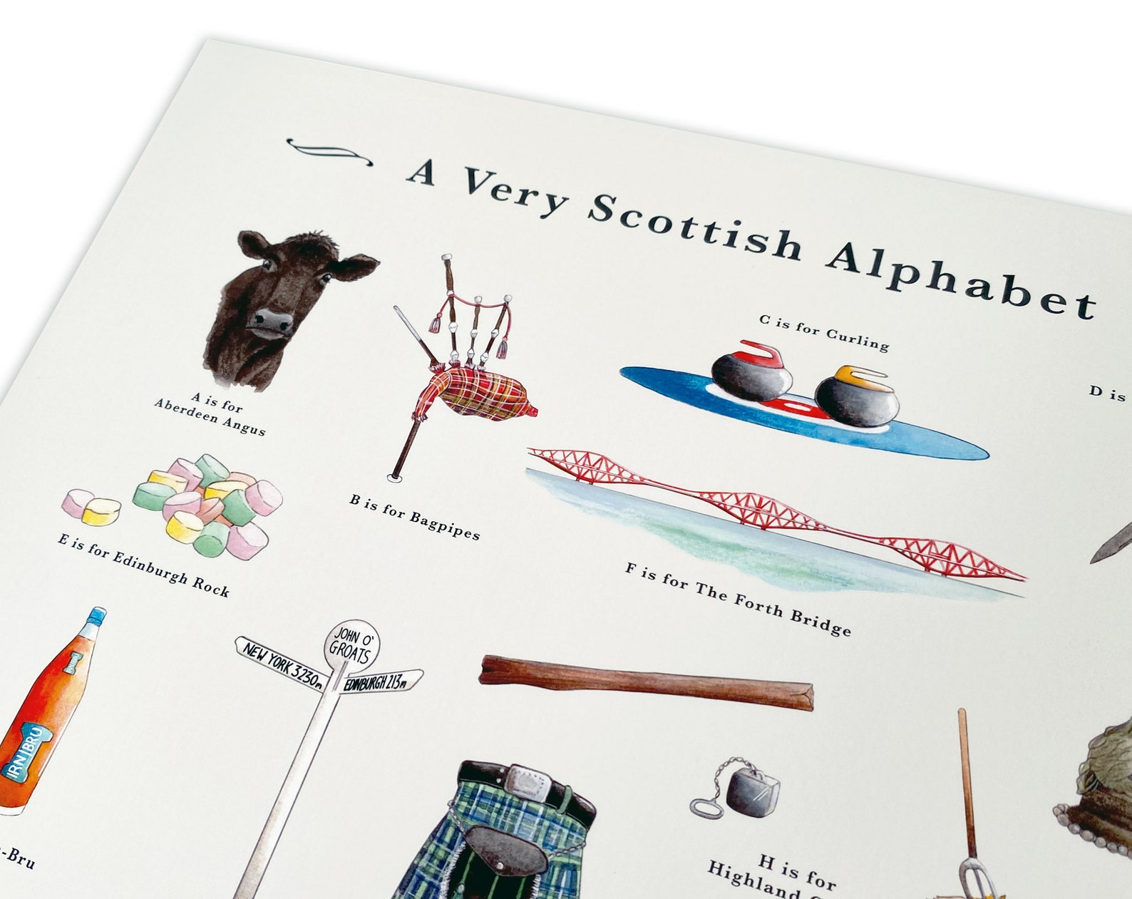 A Very Scottish Alphabet Signed Art Print. Scotland Art, Scottish New ...