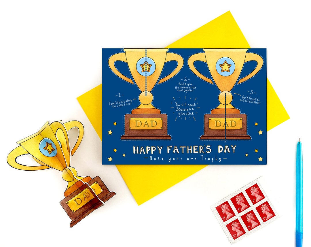 Father's Day Card. Great Dad Card - 'make Your Own Trophy' Happy ...