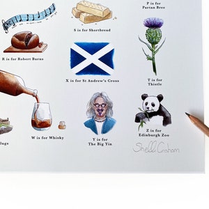A Very Scottish Alphabet Signed Art Print. Scotland Art, Scottish New ...