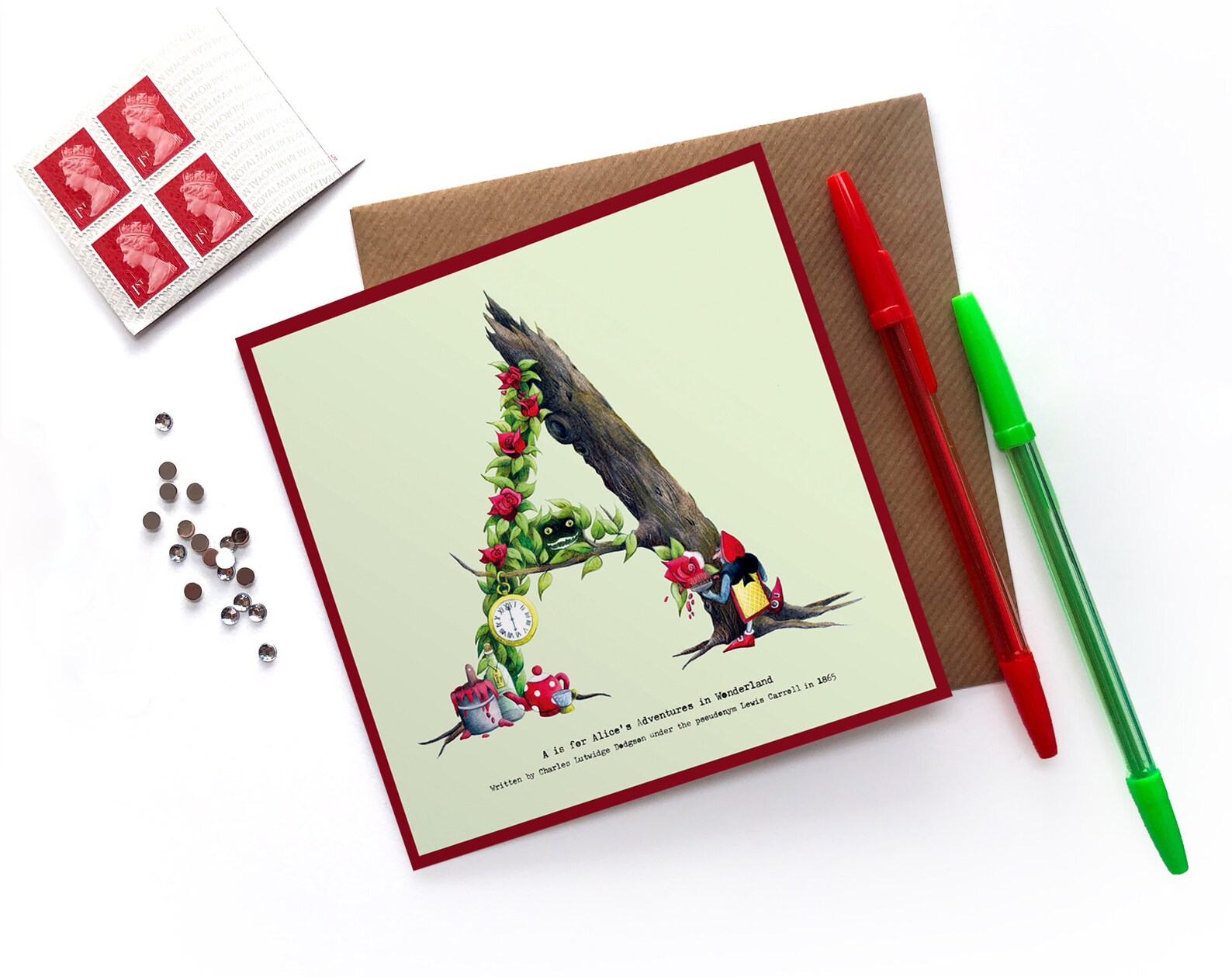 A Z Alphabet Letter Greeting Cards Inspired by Fairytales Name Initial ...