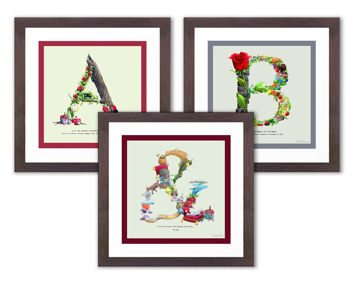 Alphabet Letters A-Z Signed Fine Art Print Name Custom | Etsy