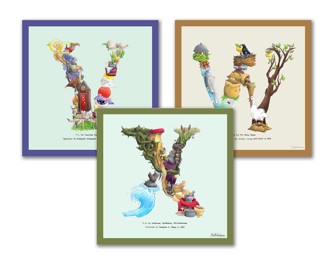 Alphabet Letters A-Z Signed Fine Art Print Name Custom | Etsy