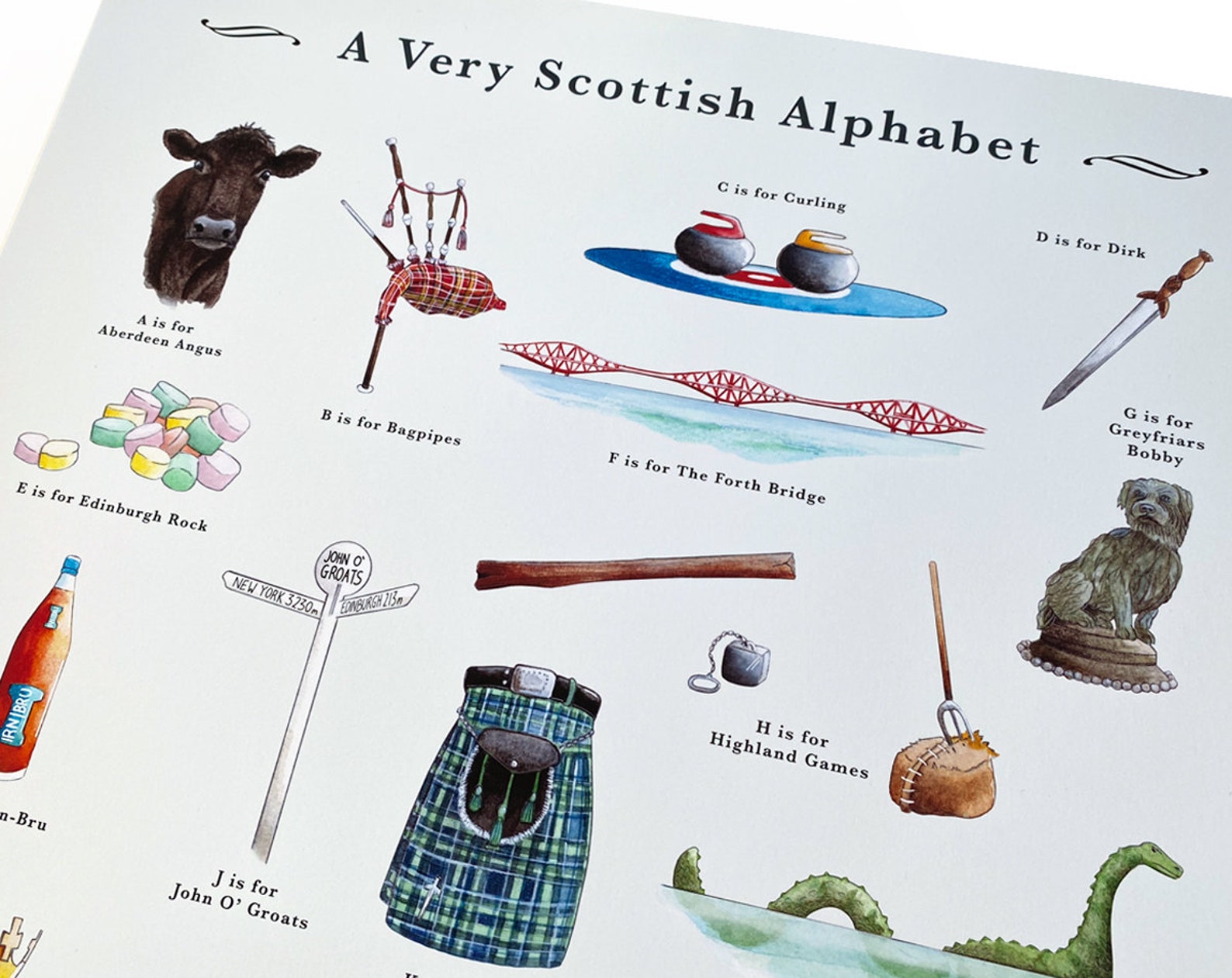 A Very Scottish Alphabet Signed Art Print. Scotland Art - Etsy