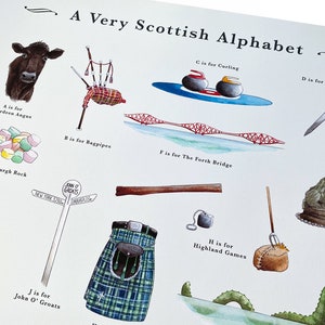 A Very Scottish Alphabet Signed Art Print. Scotland Art, Scottish New ...
