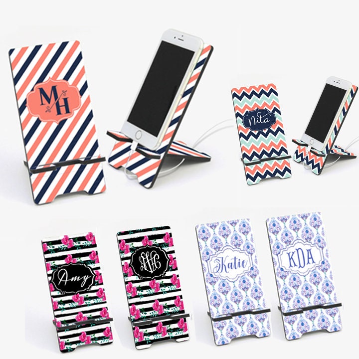 Personalized Phone Stand Monogram Phone Stand Name Phone | Etsy
