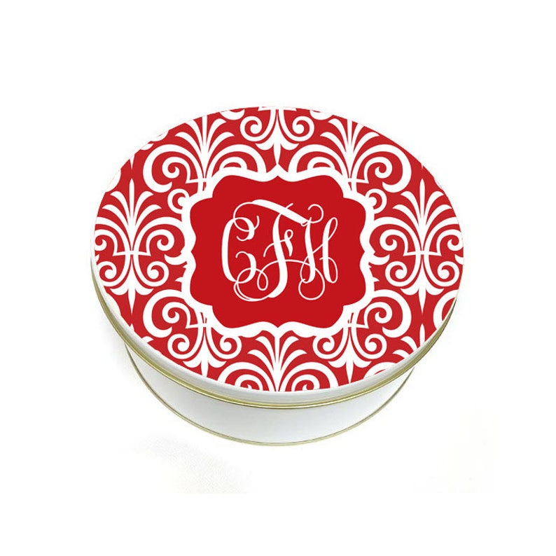 Red & White Chistmas Cookie Tin Baked Good Tin Biscuit Tin - Etsy