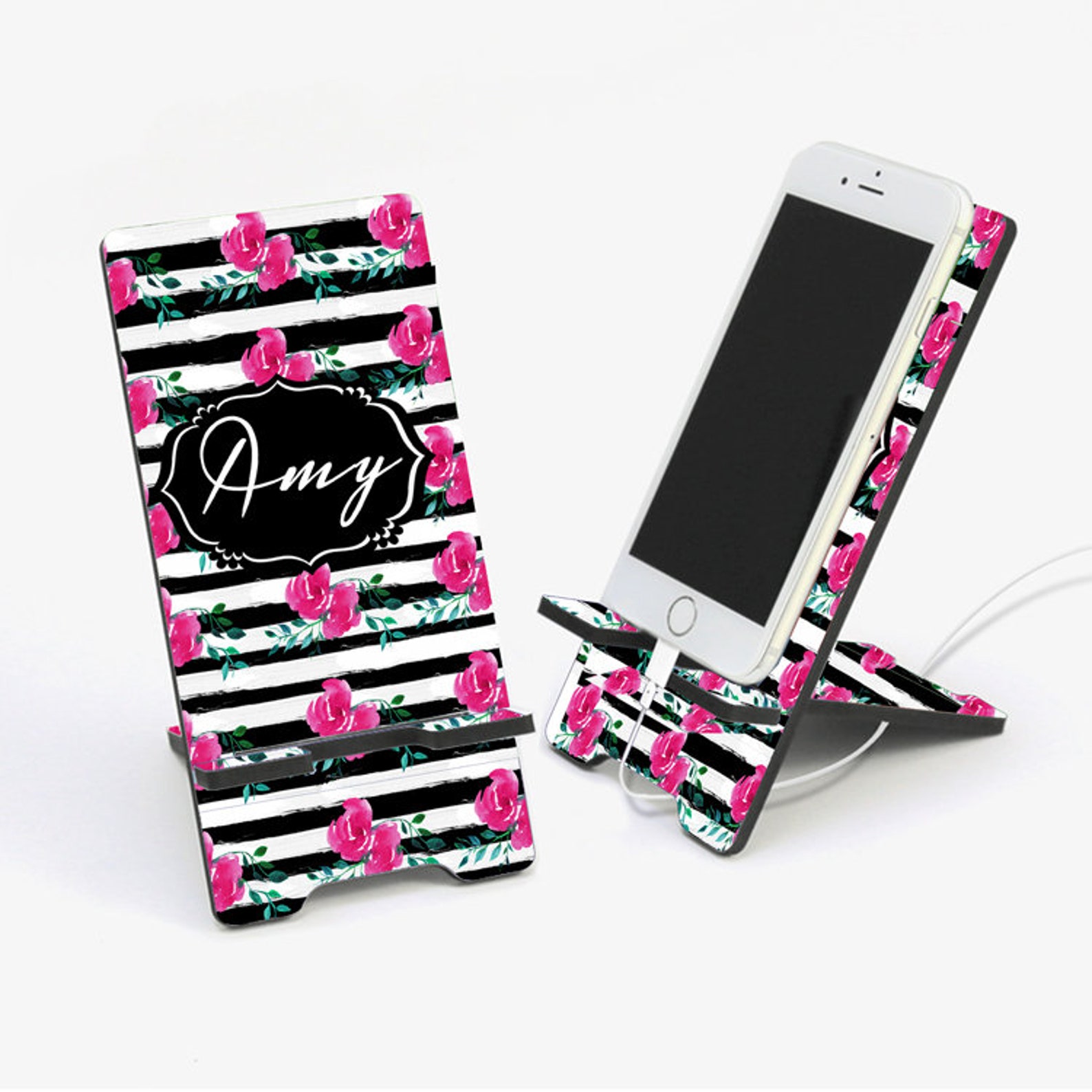 Personalized Phone Stand Monogram Phone Stand Name Phone - Etsy