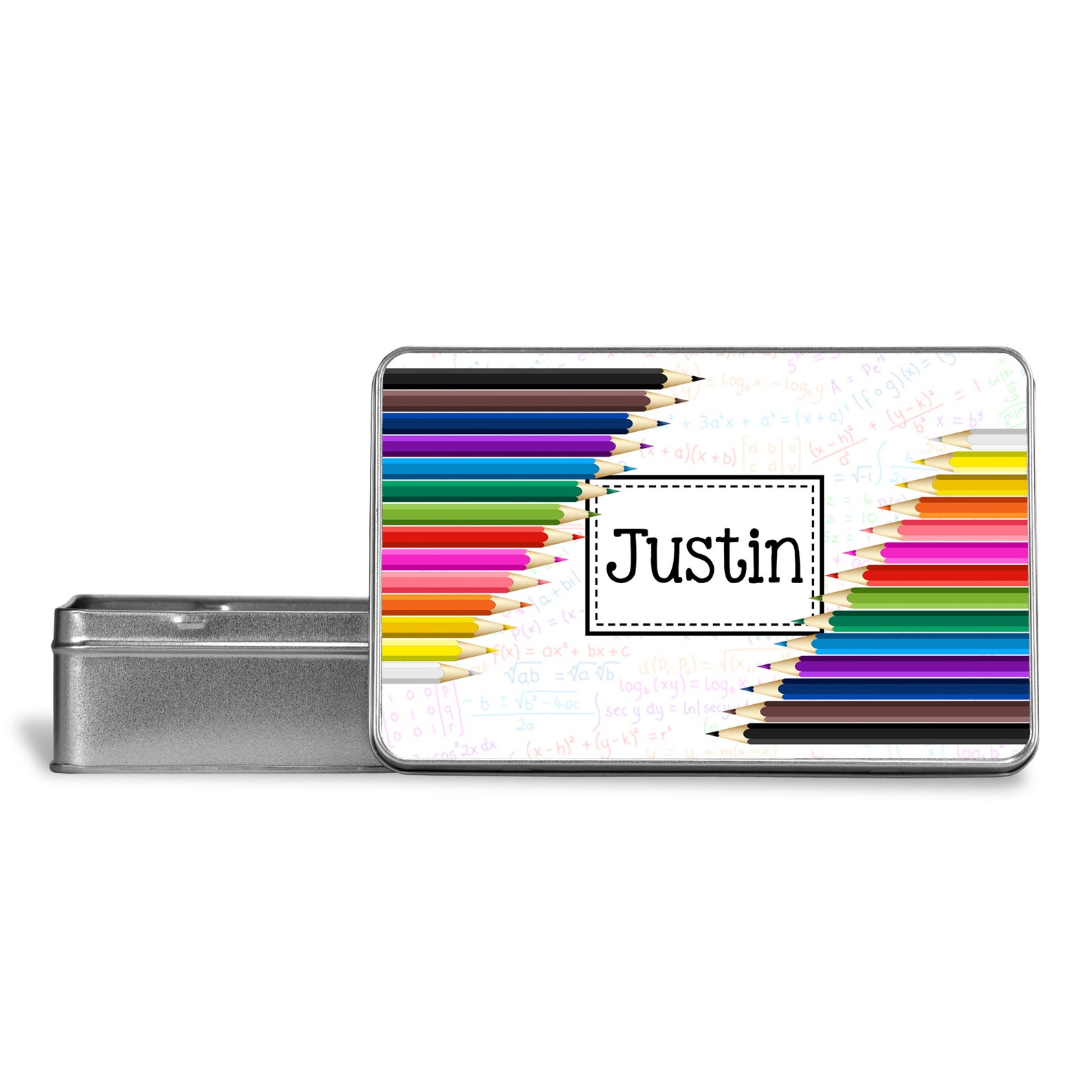 Personalized Tin Container: Monogram Crayon & Pencil Box - Etsy