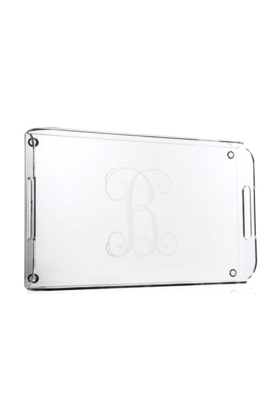 Custom Acrylic Serving Tray With Handles: Personalized Monogrammed ...