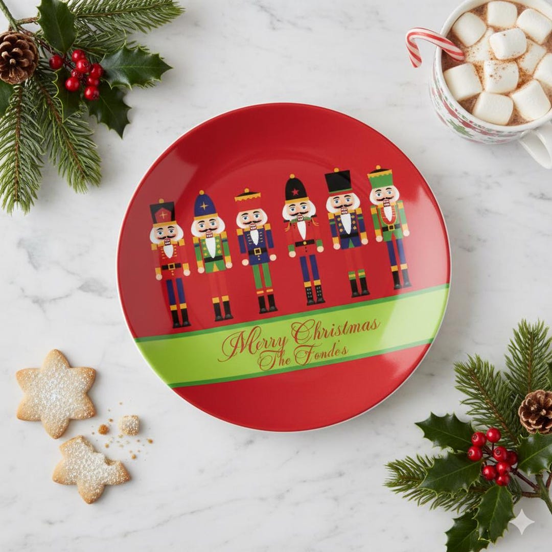 Personalized Nutcracker Christmas Plate - Holiday Dinnerware - Etsy