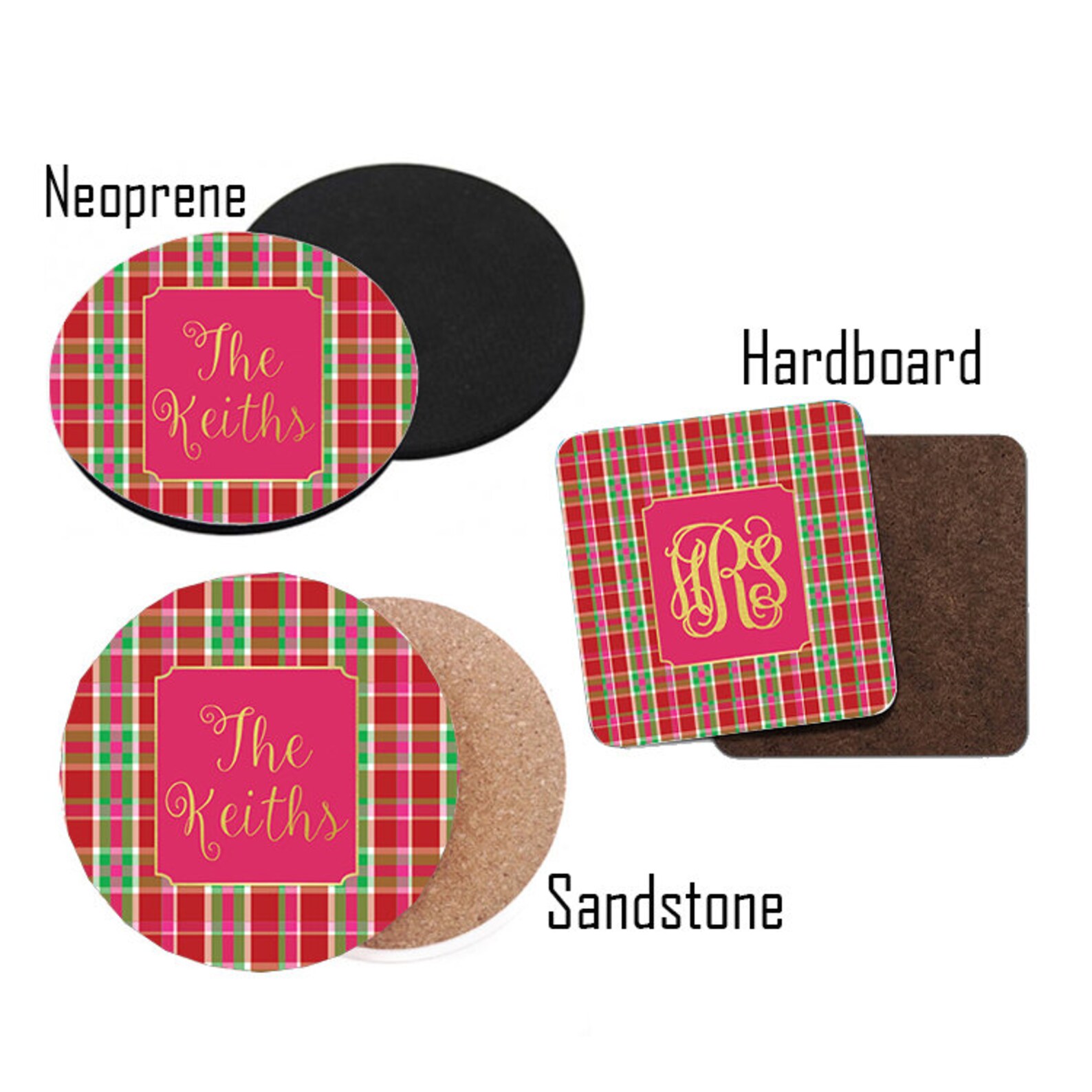 Personalized Cocktail Coaster Set Christmas Coasters - Etsy