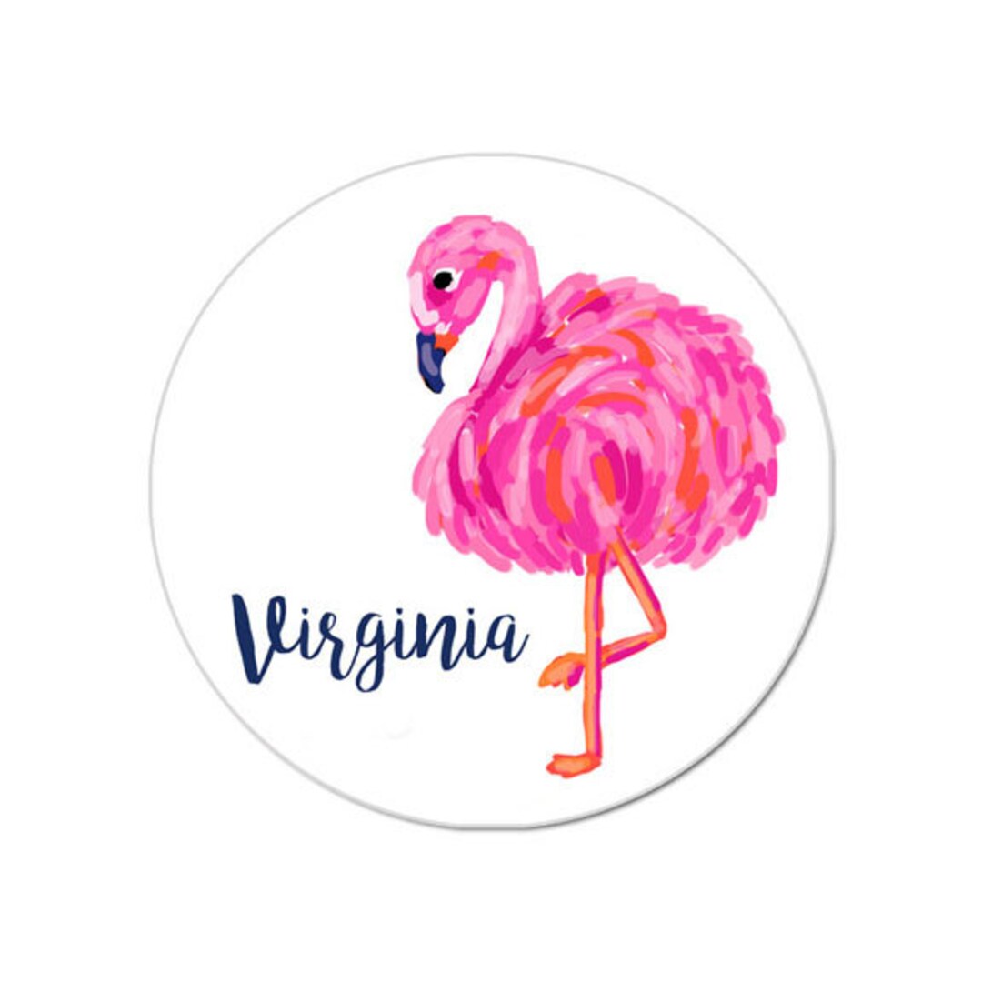 Pink Flamingo - Personalized Plate - Flamingo Dinnerware - Thermosaf ...