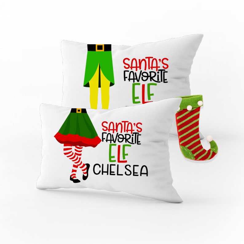 Personalized Christmas Elf Pillow Case: Kid's Holiday Decor - Etsy