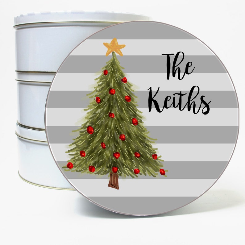Christmas Cookie Tin Personalized Tin Container Candy Tin - Etsy