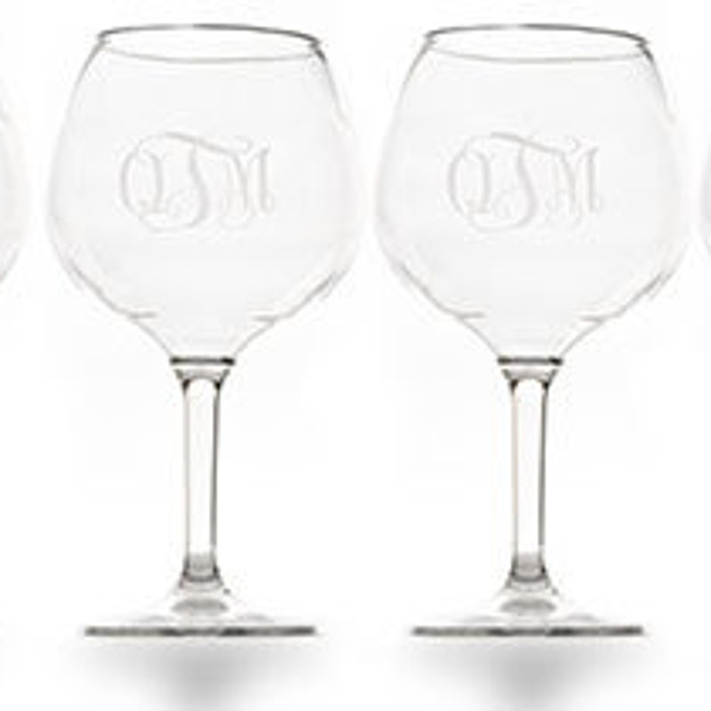 Monogrammed Glasses - Etsy