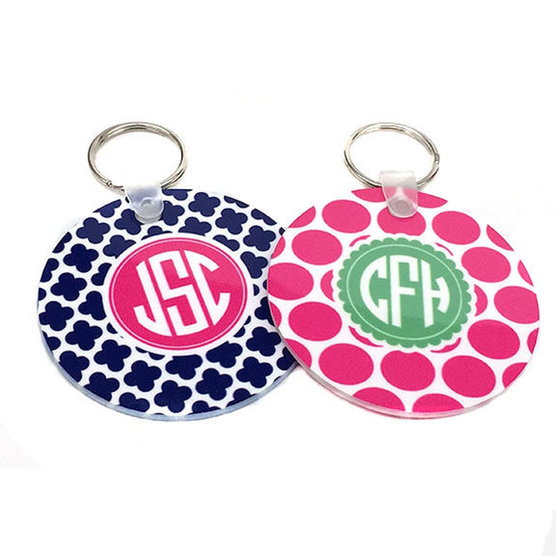 Monogram Keychain Personalized Keychain Custom Keychain Monogram Gift ...