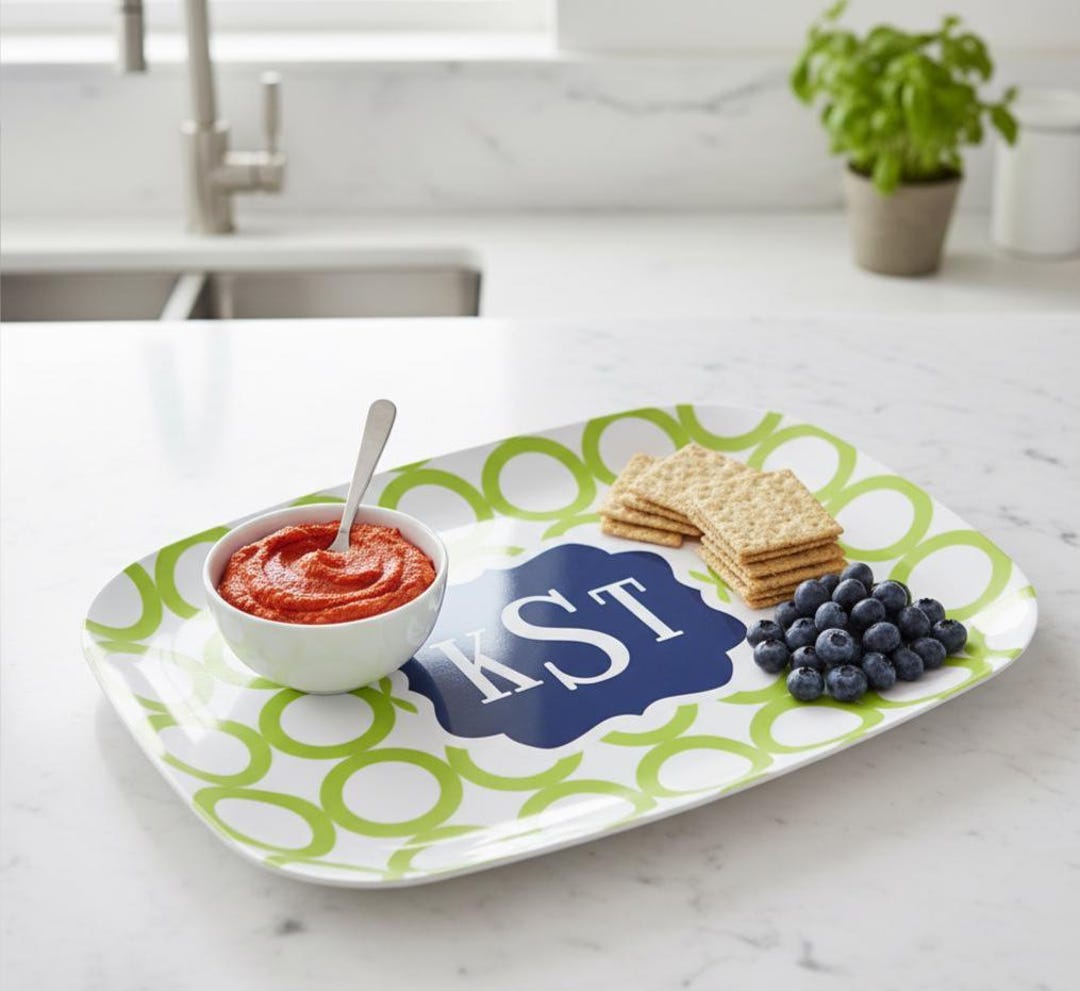 Custom Monogrammed Platter - Personalized Serving Tray - Etsy