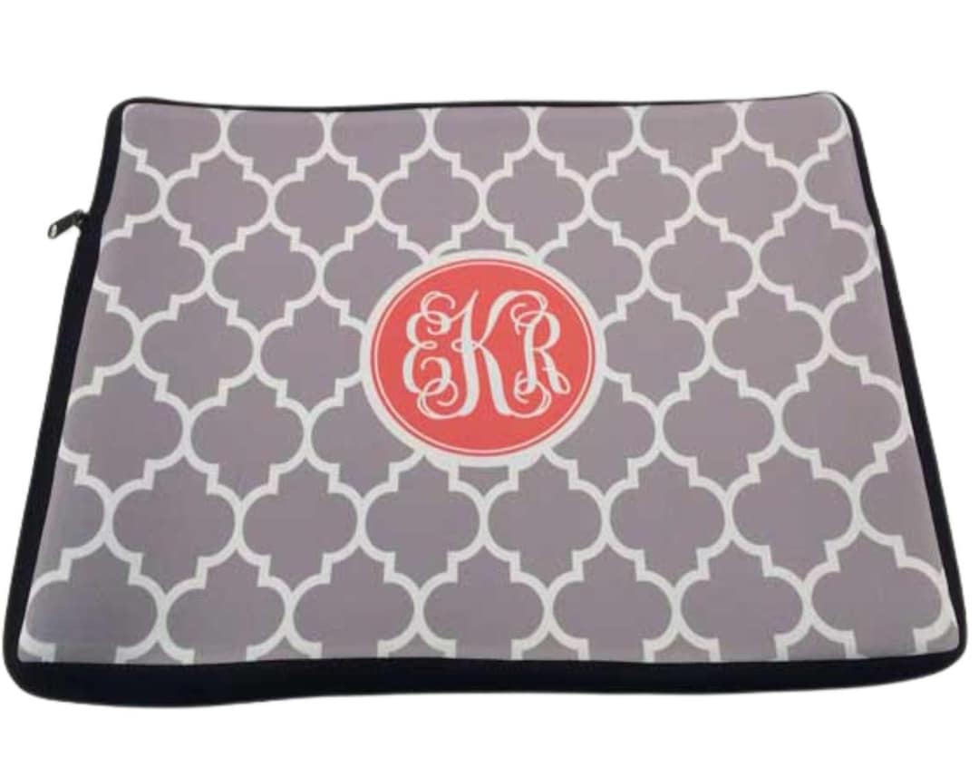 Custom Laptop Case - Monogram Laptop Case - Cute Laptop Cover - Initial ...