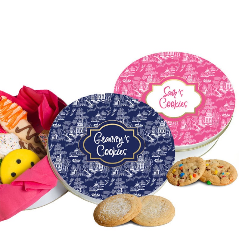 Chinoiserie Cookie Tin Personalized Custom Cookie Tin - Etsy