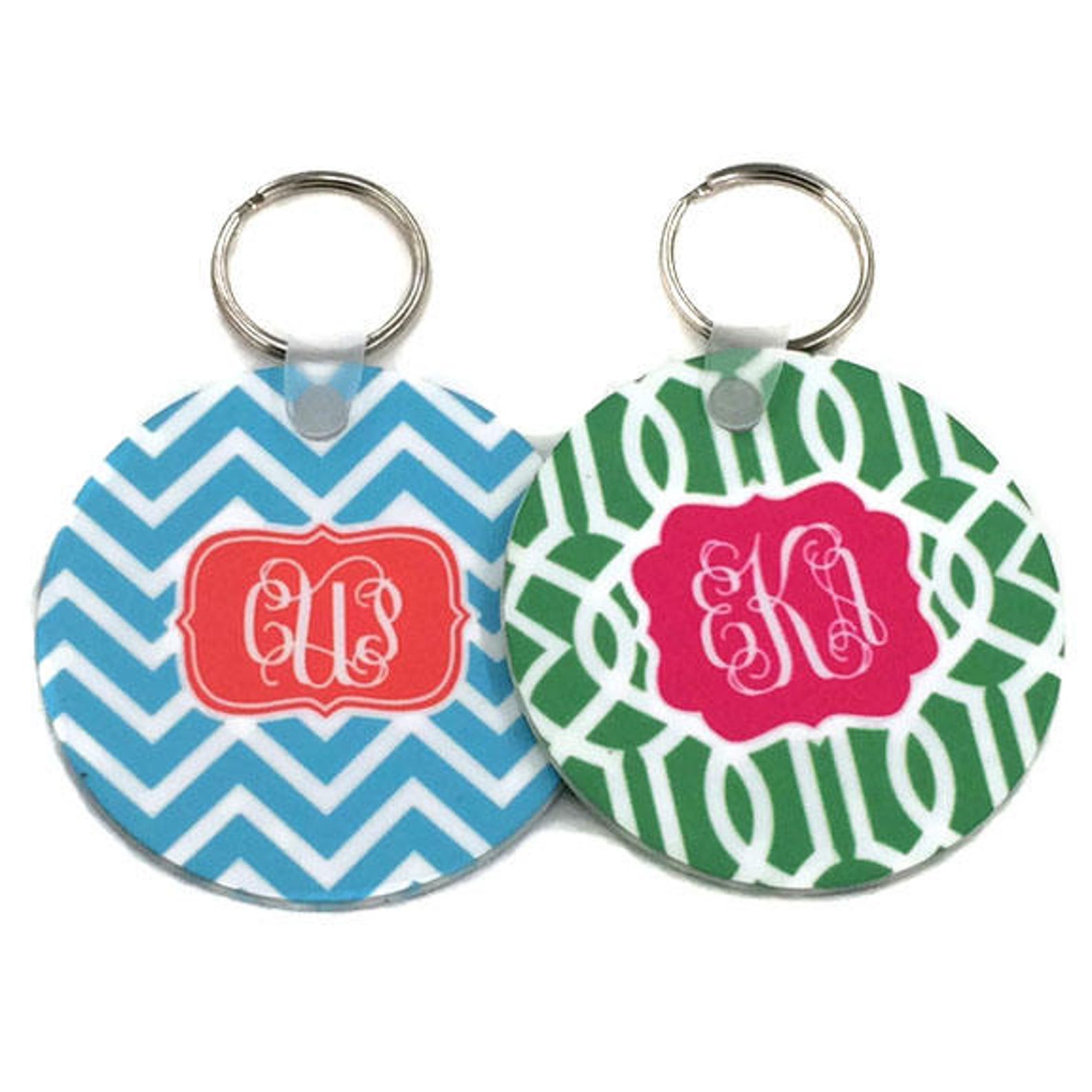 Monogram Keychain Personalized Keychain Custom Keychain | Etsy