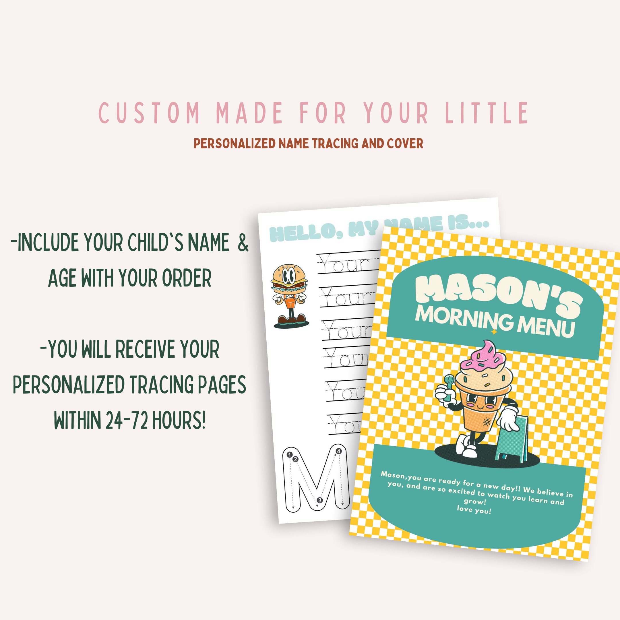 Retro Diner Morning Menu Homeschool Printables Worksheets: Homeschool ...