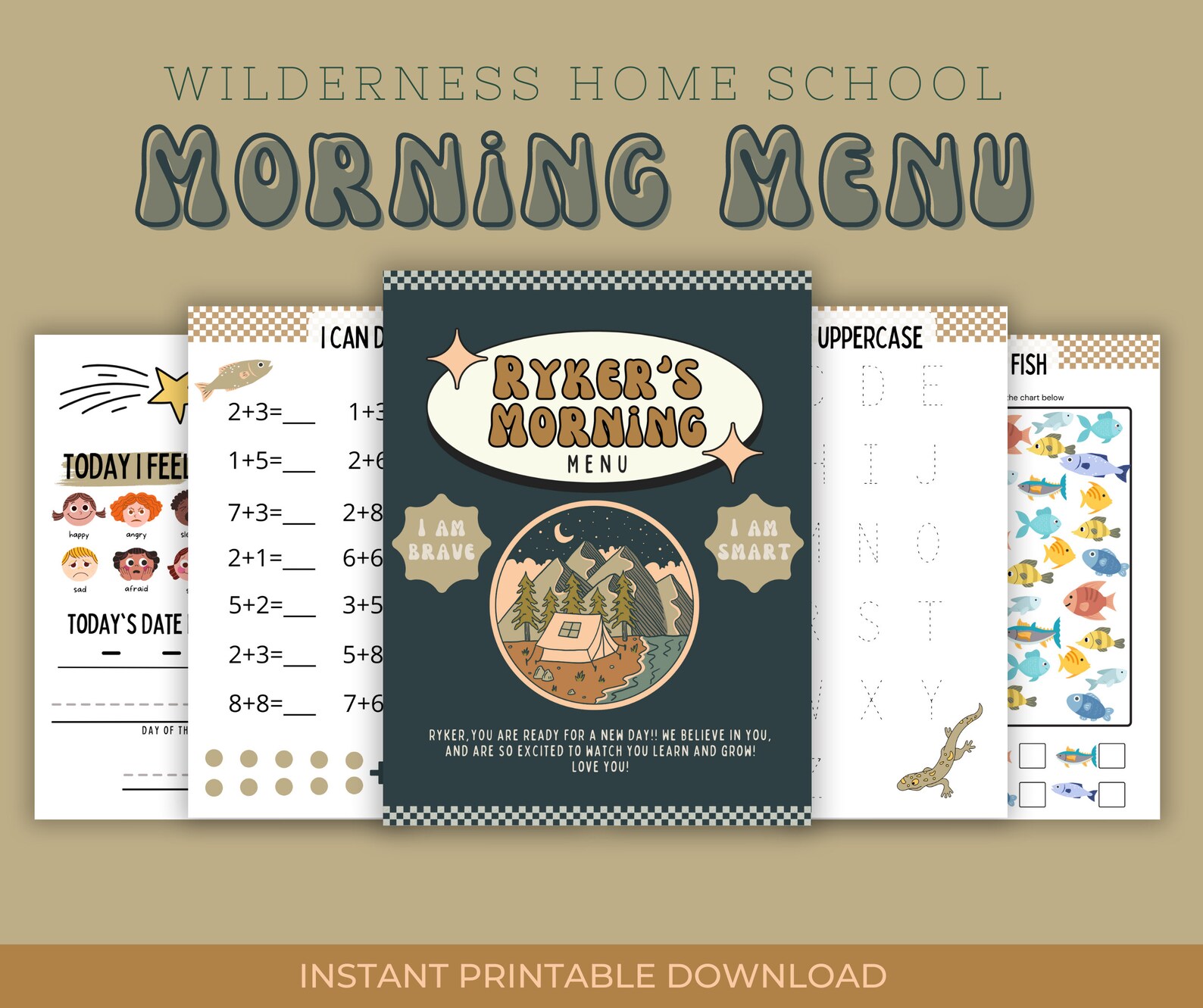 Wilderness Morning Menu Homeschool Printables Worksheets: Homeschool ...