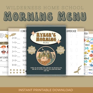 Wilderness Morning Menu Homeschool Printables Worksheets: Homeschool ...