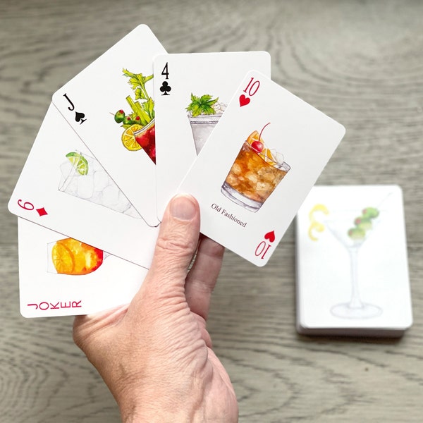 Custom Watercolor Playing Cards - Etsy