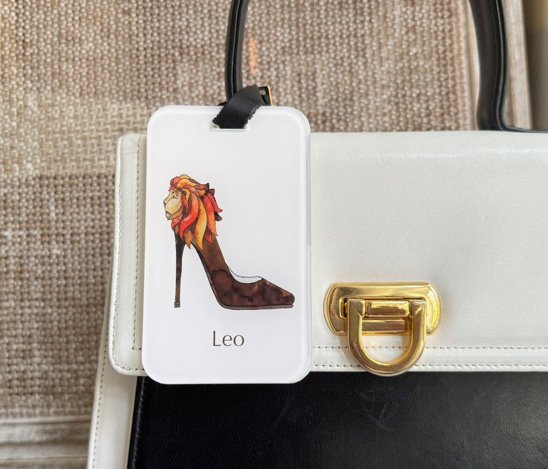Leo Luggage Tag Zodiac Gift for Her Horoscope Shoe Art Astrology ...