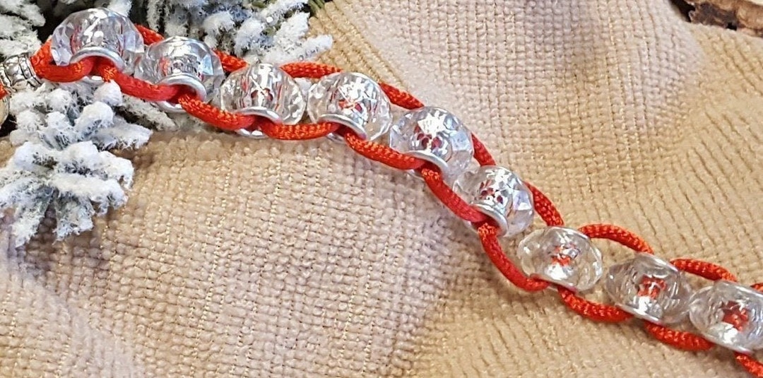 Clear Bead Golf Score Counter With Red Silk Cord - FREE SHIPPING! - Etsy