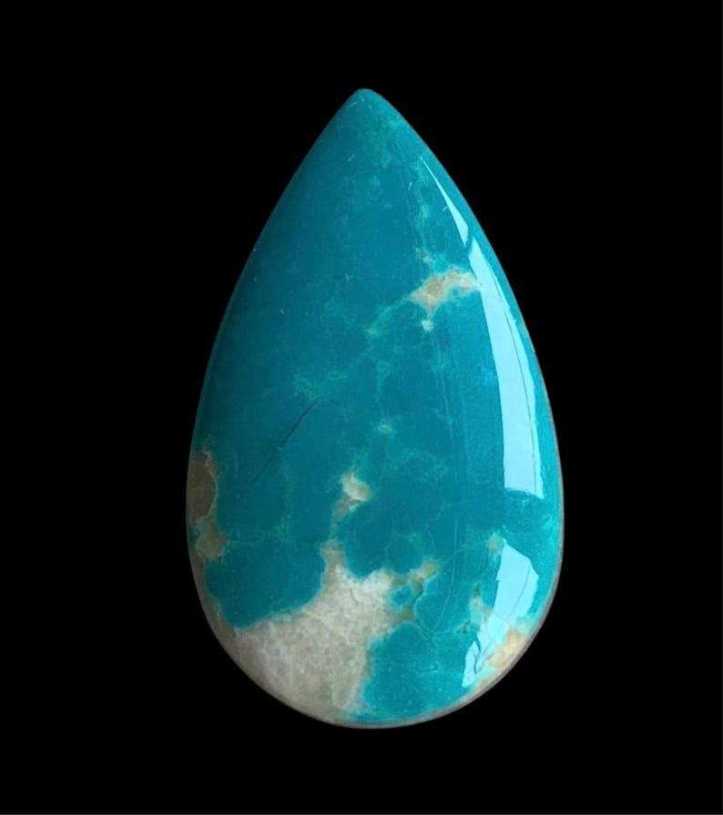 Fox Turquoise Teardrop Cabochon: Nevada Gemstone, 14 Carats - Etsy