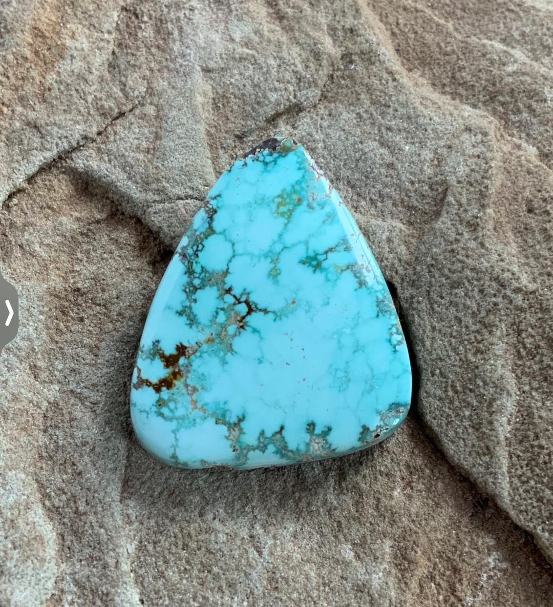Blue Morenci Turquoise Triangular Cabochon - Etsy