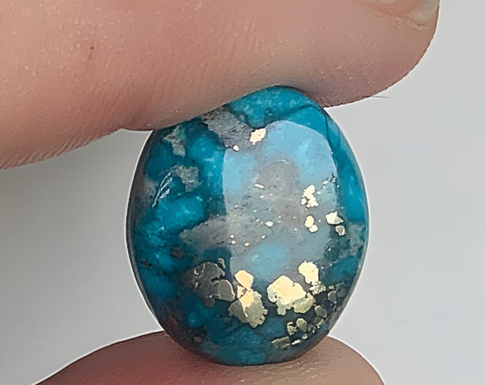 Persian Turquoise Oval With Pyrite - Etsy